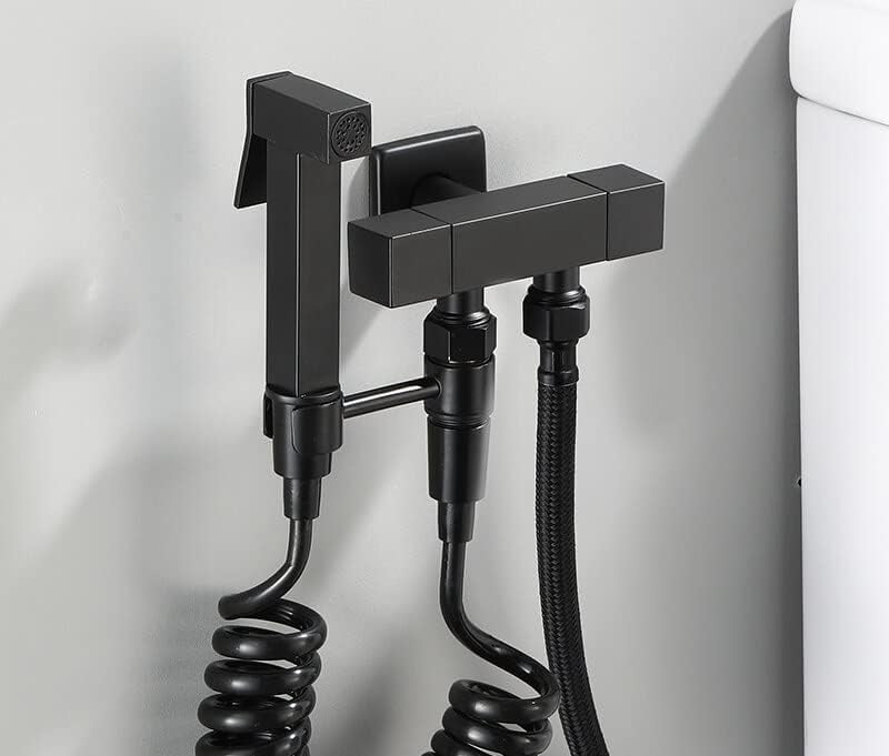 Matte Black Bidet Shower Solid Brass Handheld Bidet Sprayer for Toilet ...