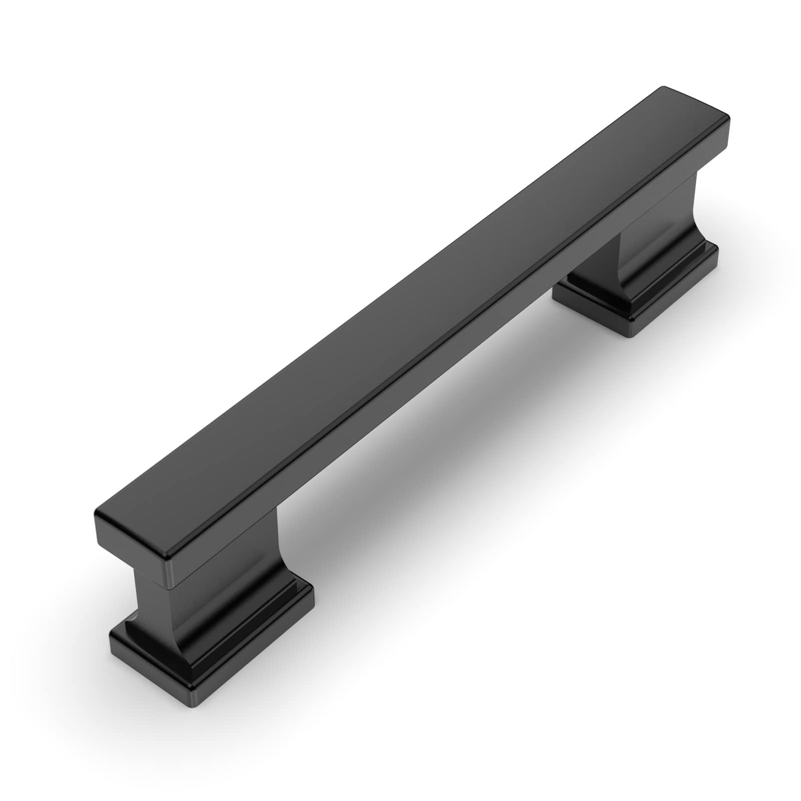 Matte Black Cabinet & Furniture Pulls 3-3/4"/96mm Hole Center 10 Pack ...