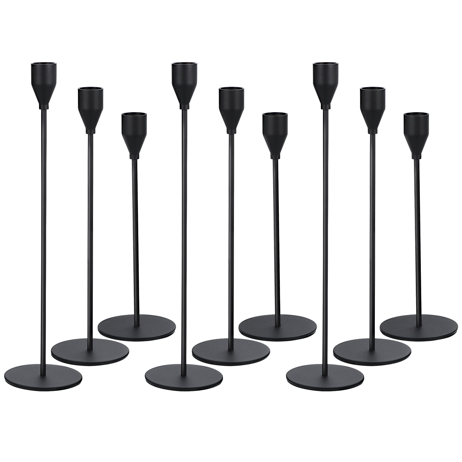 Matte Black Candlestick Holder Taper Candle Holders for 3/4" Candles ...