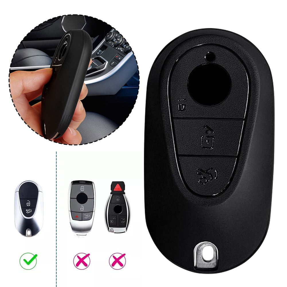 Matte Black Car Key Fob Cover Case for Mercedes 3 Buttons W206 W214 ...