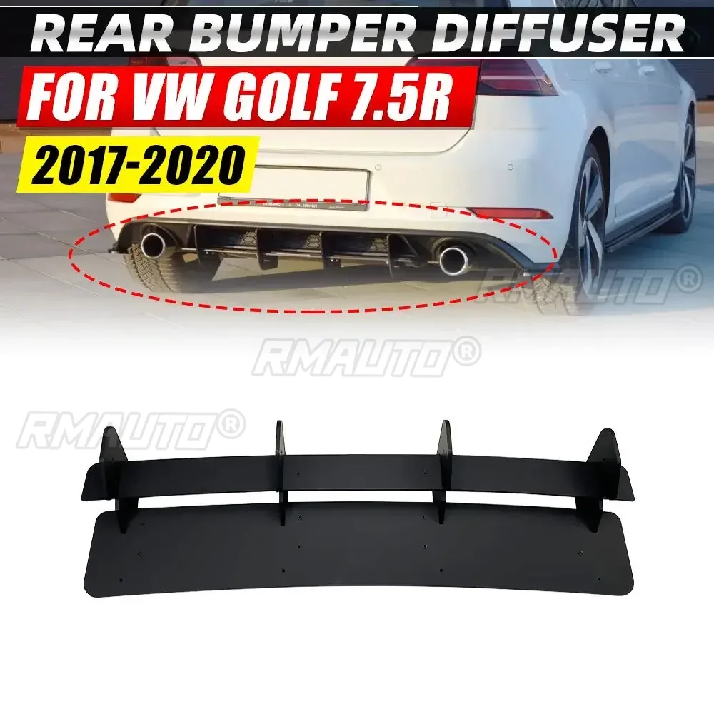 Matte Black Car Rear Bumper Diffuser Tail Apron Flaps Side Splitters ...