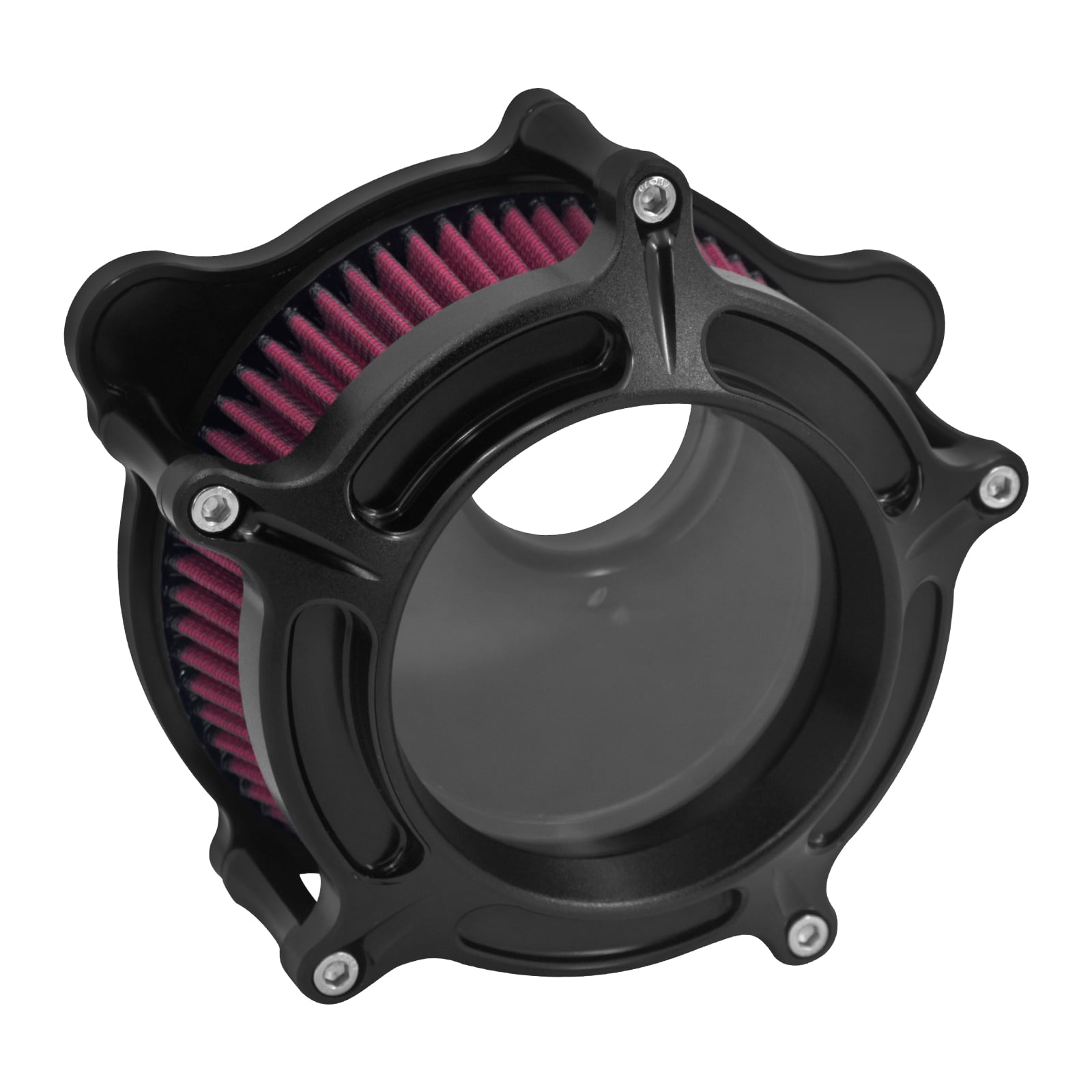 Matte Black Clear Air Filter Red Intake For Harley Touring Street Glide ...