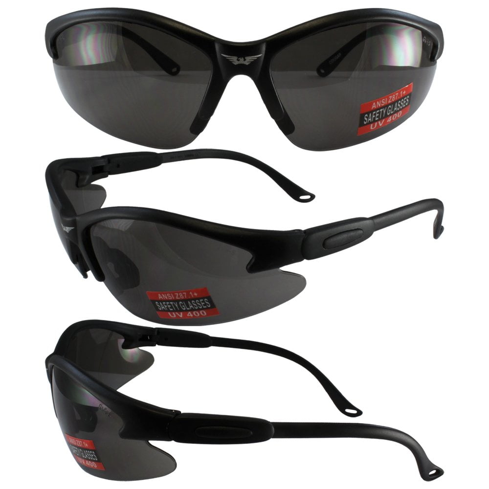 Matte Black Cougar Safety Glasses, Various Lens Color Options Cougar ...