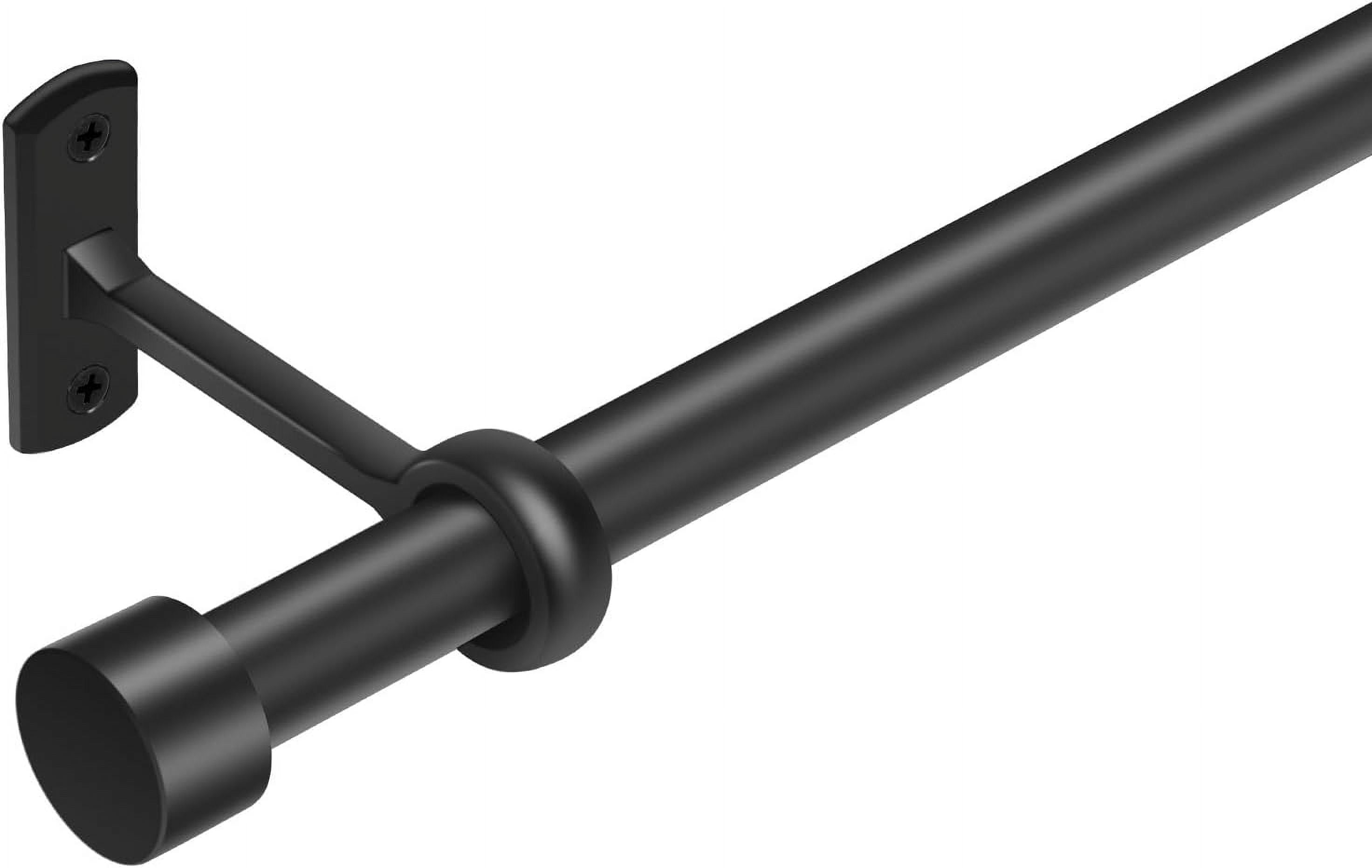 Matte Black Curtain Rods for Windows 32 to 240(2.5-20 Feet), Extra long ...
