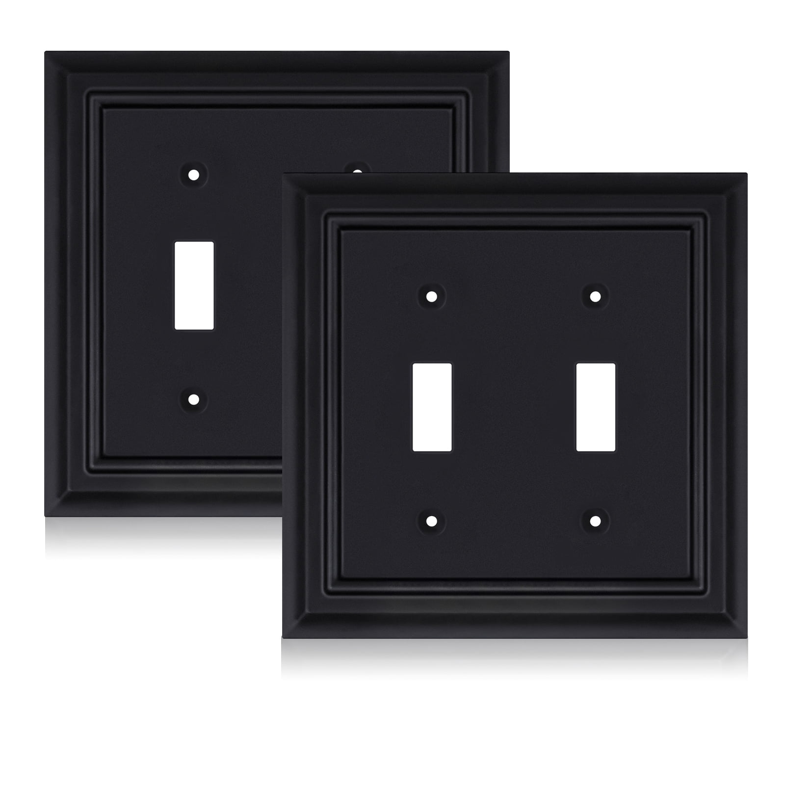 Matte Black Decorative Outlet Covers Wall Plates, Bamboo Fiber Light ...