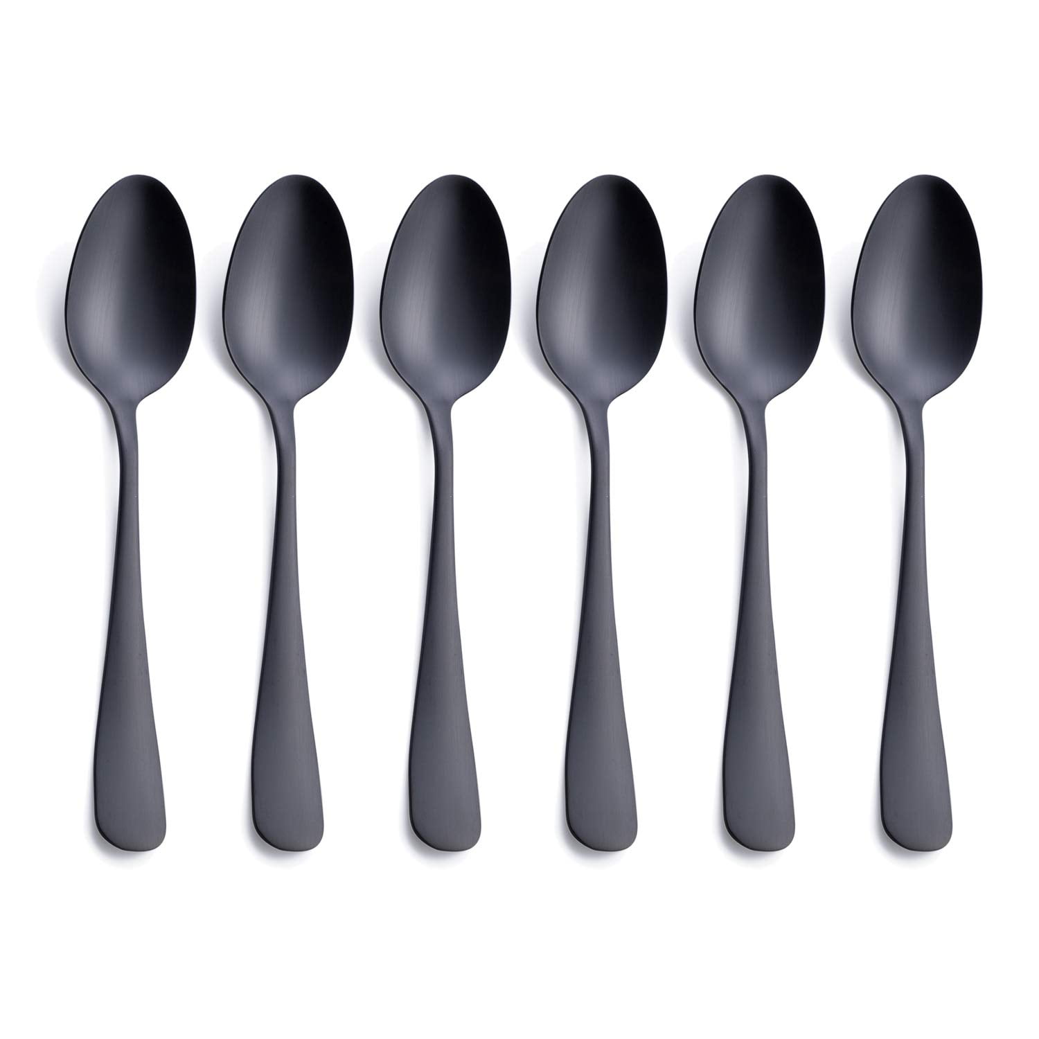 Matte Black Dinner Spoon, Stainless Steel Satin Finish 7.8-inch(19.8cm ...