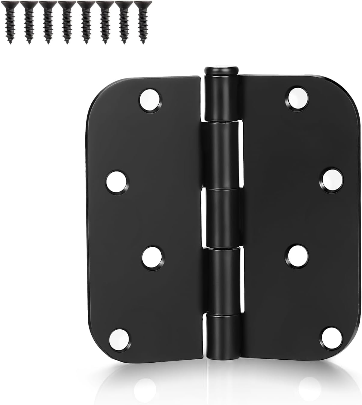 Matte Black Door Hinges No Squeak Hinges Rounded Square Corner, Round Radius Exterior Door Hinge ...