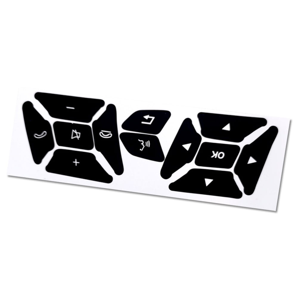 Matte Black Door Steering A/C Window Radio Button Stickers Set For ...