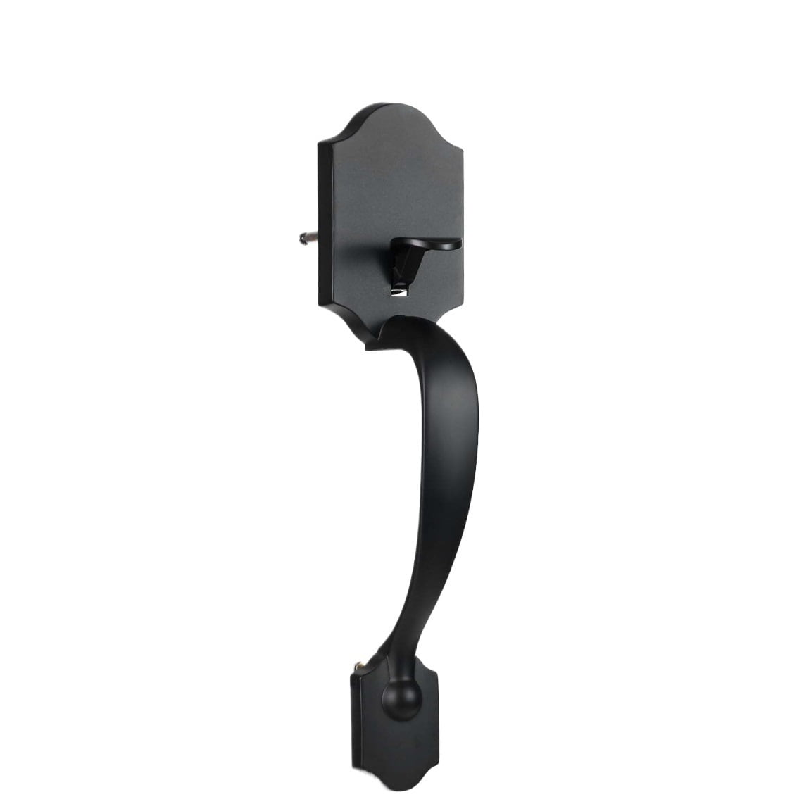 Matte Black Entry Door Handle Plus Deadbolt, Interior Knob Included ...