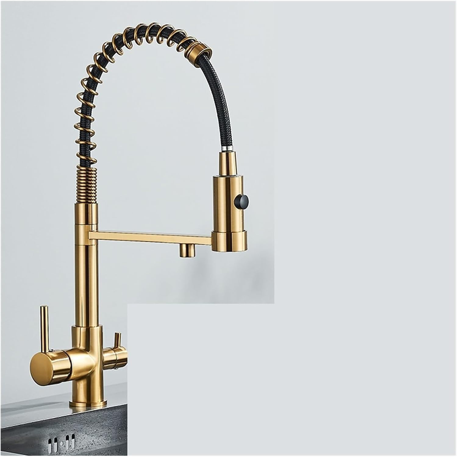 Matte Black Filtered Kitchen Faucet Pure Water Kitchen Faucet Dual ...