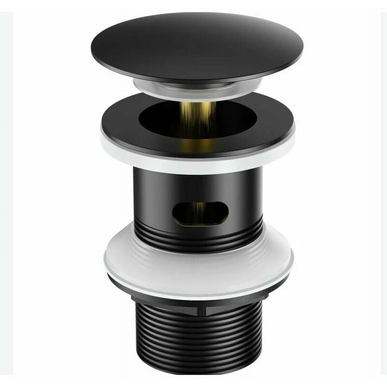 Automatic Sink Drain with Overflow Compatibility, Sturdy Zinc Alloy ...