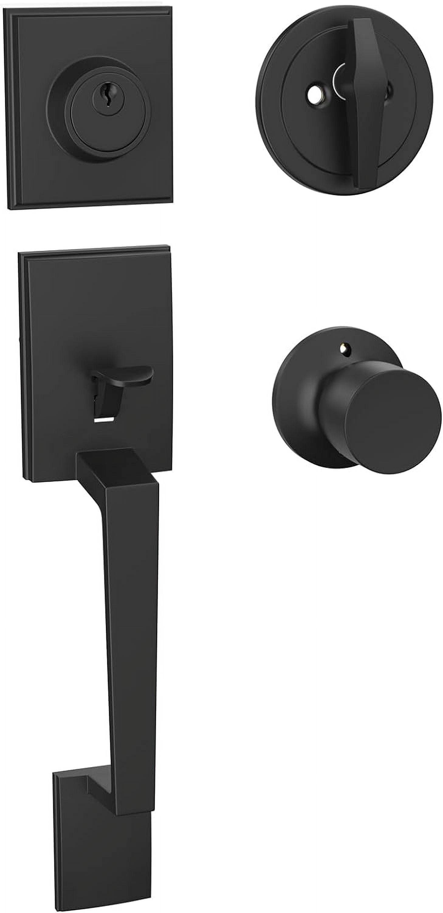 Matte Black Front Door Handle and Deadbolt Set, Exterior Front Door ...