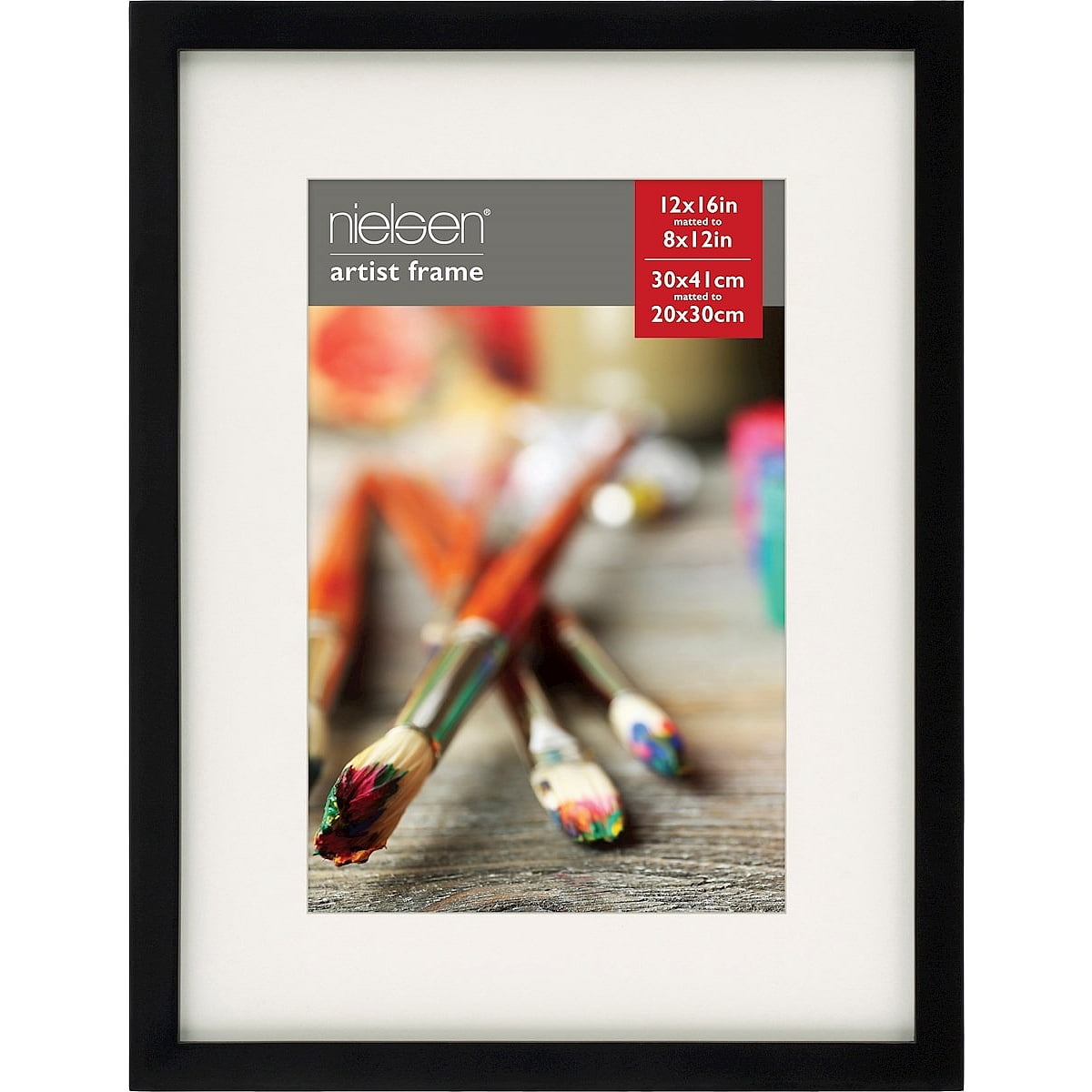 Matte-Black GALLERY-CANVAS DEPTH matted wood frame 12x16 8x12 by ...