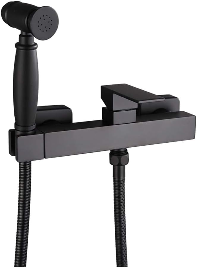 Matte Black HandheldToilet Sprayer Square Single Handle BathroomSprayer ...