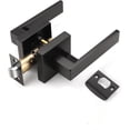Matte Black Heavy Duty Interior Door Handle, Square Passage Lever for ...