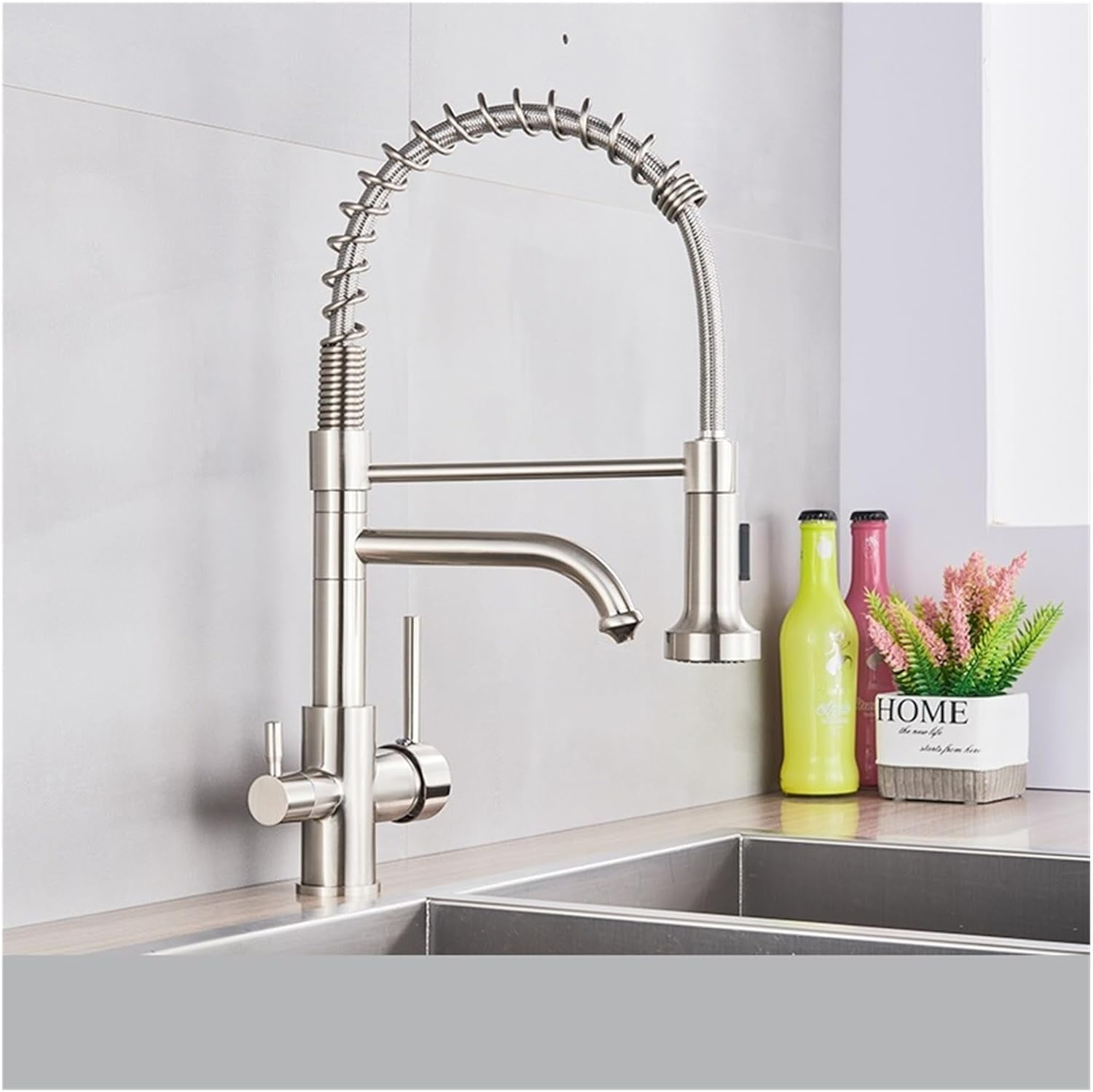 Matte Black Kitchen Filtered Faucet Water Tap Purifier Faucet Dual ...