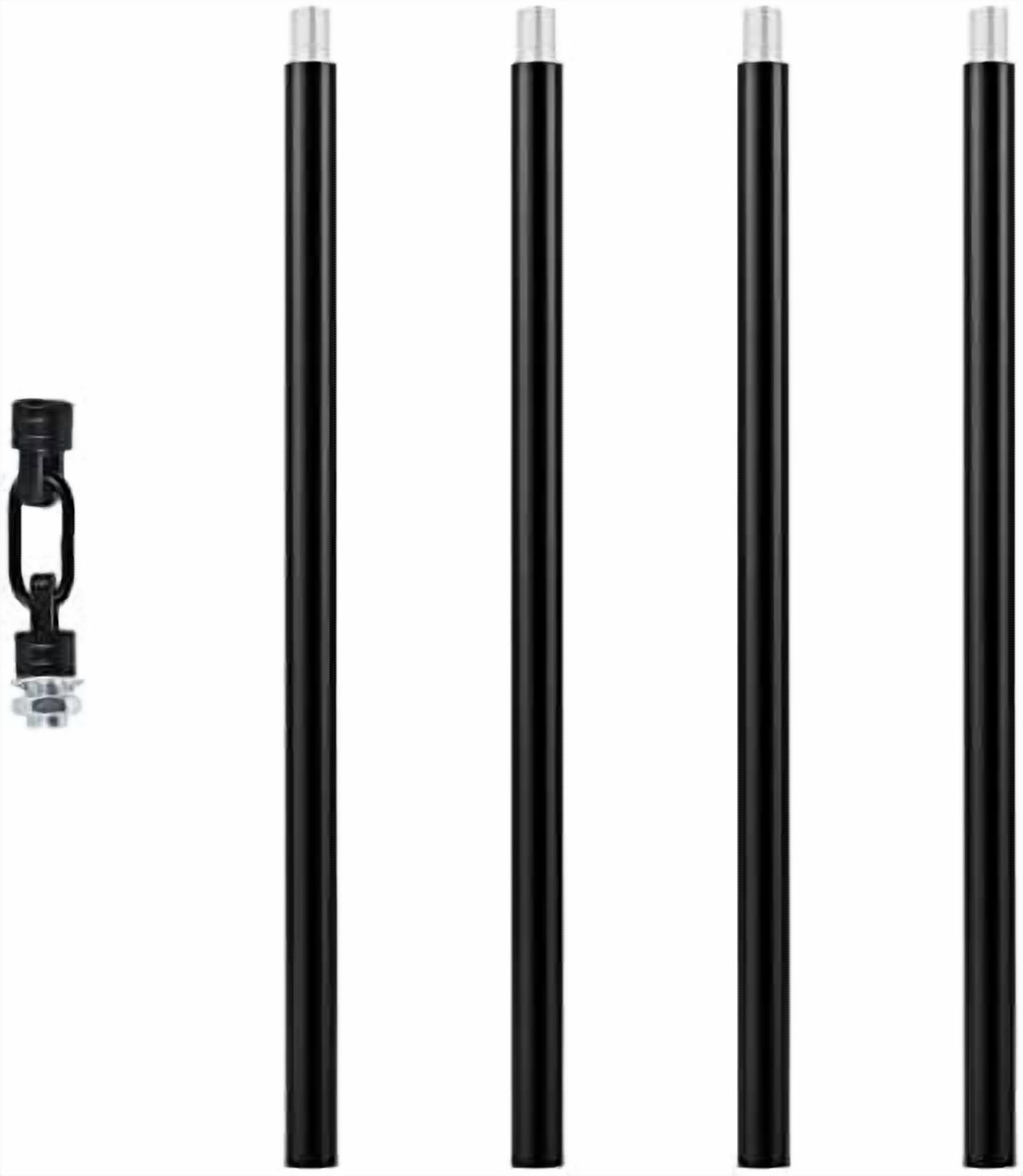 Matte Black M12 Threaded Extension Rod Adapter Kits for Pendant Light ...