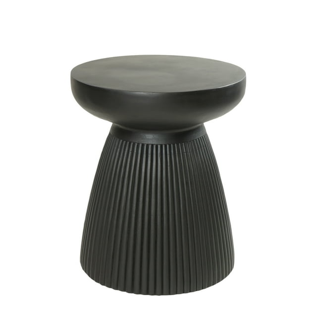 MgO Concrete Outdoor Side Table - Matte Black - Walmart.com