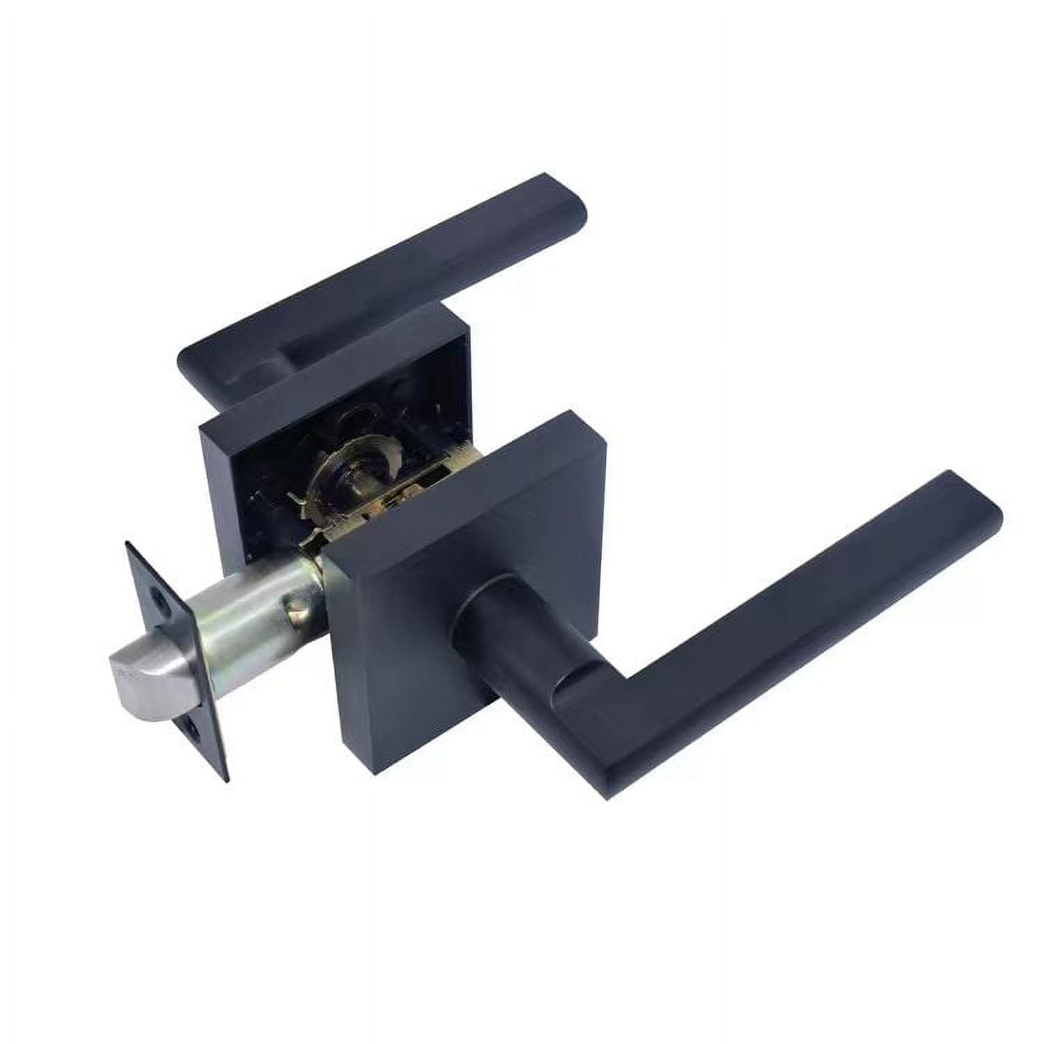 Colosus Matte Black Modern Square Lever Handle for Hall, Bedroom ...