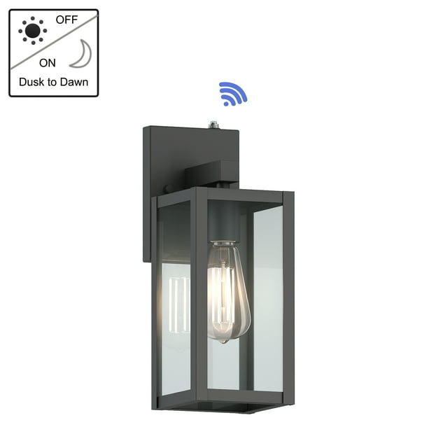 Matte Black Outdoor Light Fixture Wall Mount Dusk to Dawn Outdoor ...