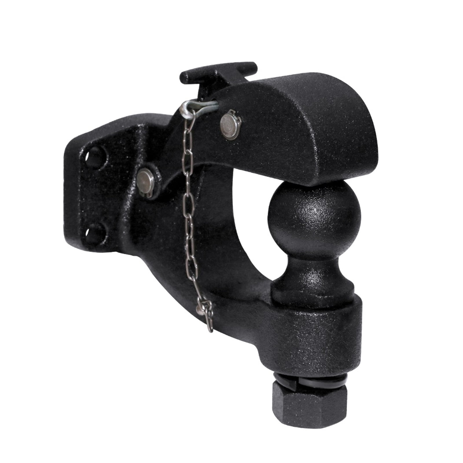 Matte Black Pintle Hook Hitch 2" 50mm Ball Towing Heavy Duty 5 TON Car Towbar RV Parts Camper ...