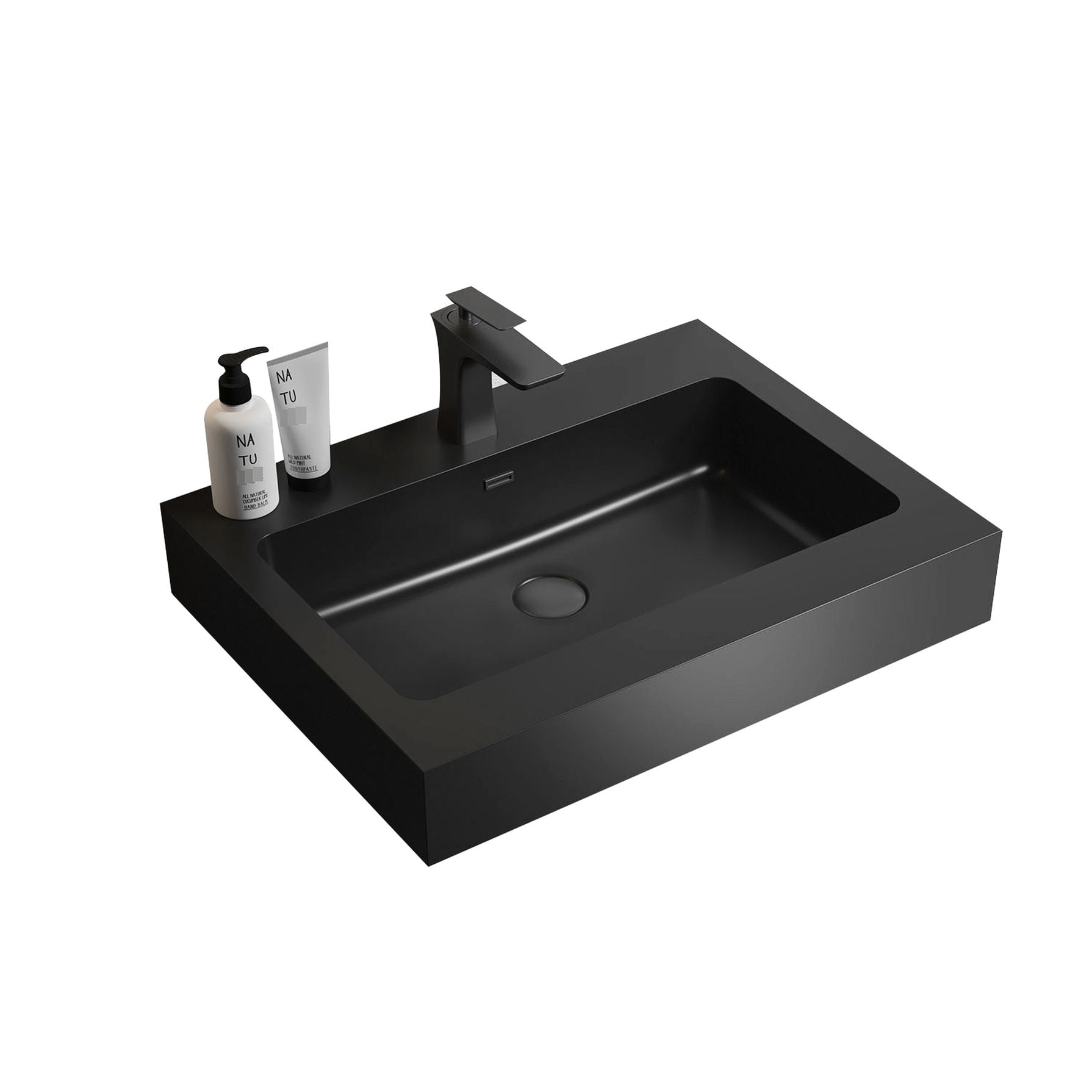 Matte Black Quartz Sand Basin | Elegant Appearance | Optimal Drainage ...