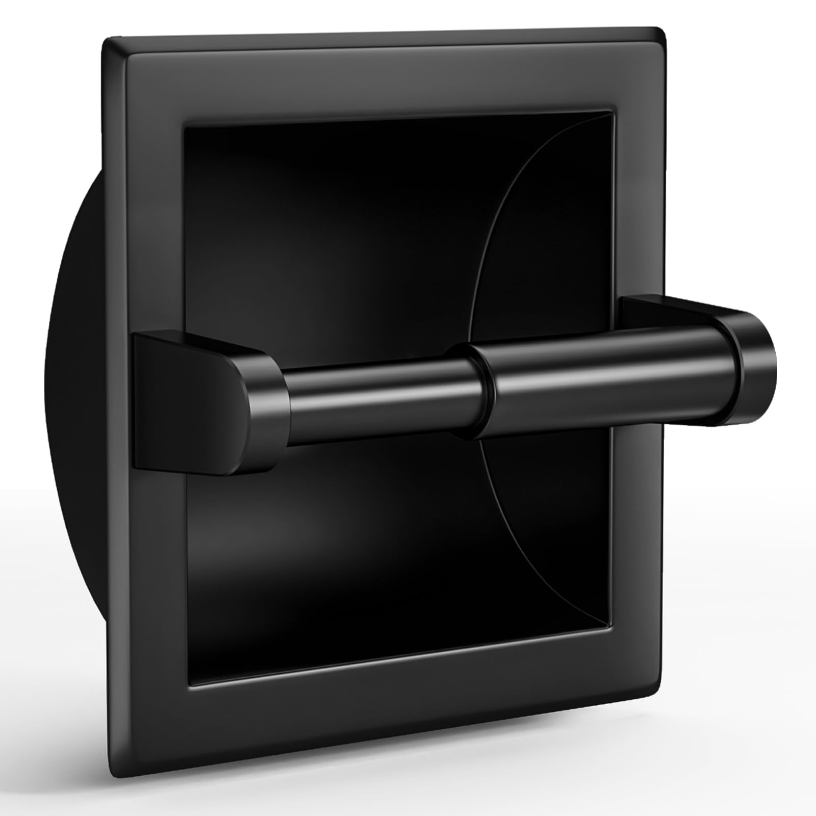 Matte Black Recessed Toilet Paper Holder/Tissue Paper Holder Stainless ...