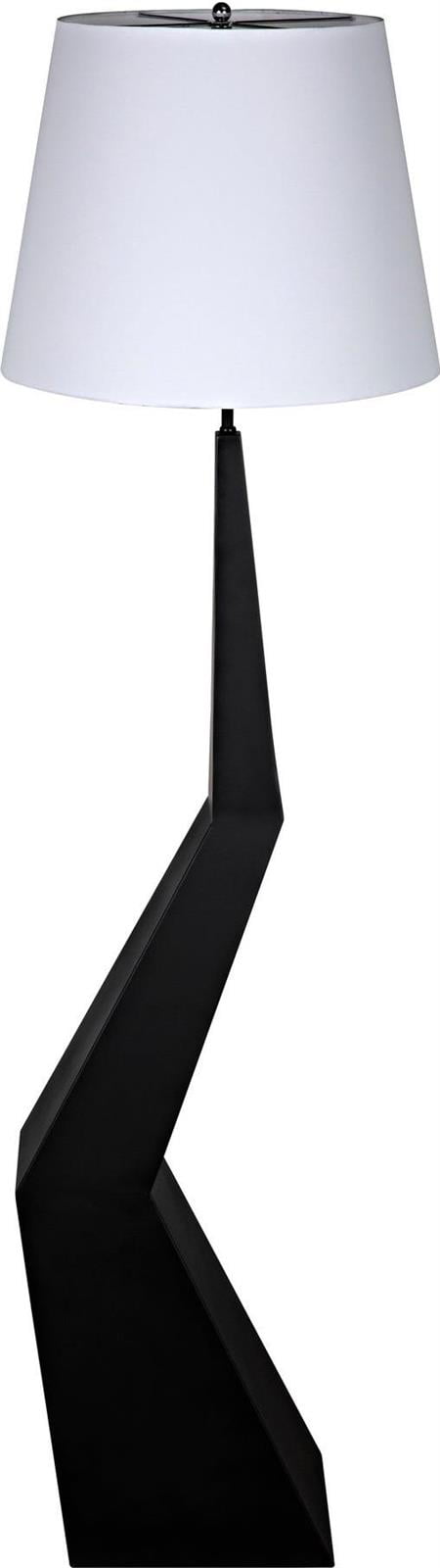 Matte Black Rhombus Floor Lamp with Silk Shade - Walmart.com