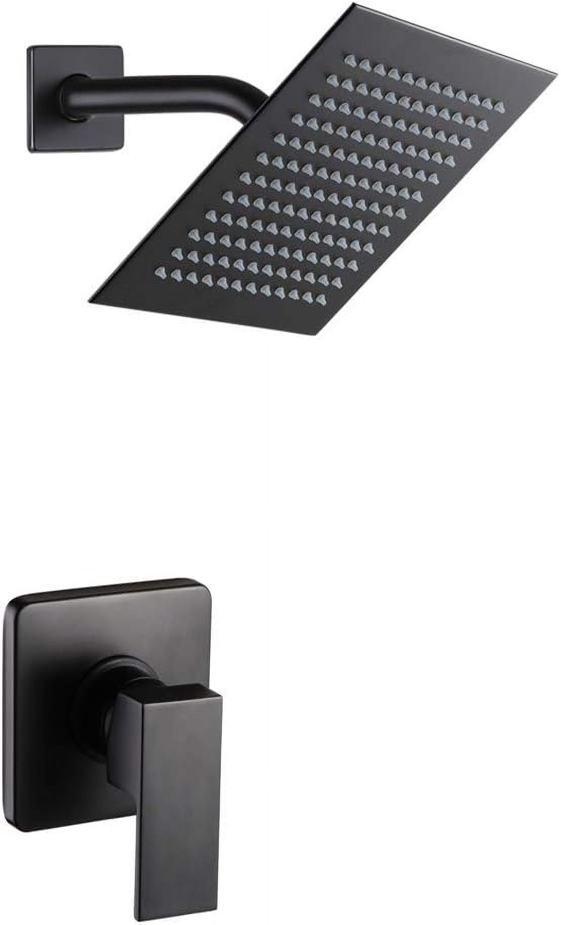 Matte Black Shower Faucet Set, Bathroom Rainfall Shower System with ...