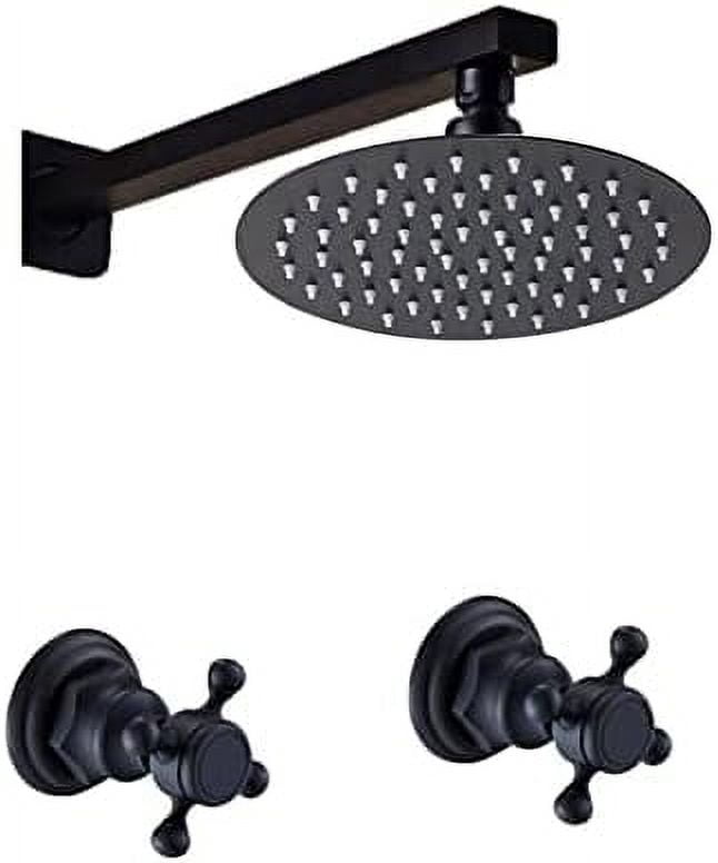 Matte Black Shower Faucet Set, Black Shower and Handle Set with ...