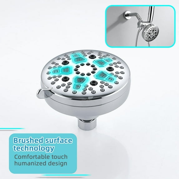 Matte Black Shower System - Dual Shower Head with Handheld Spray, High ...