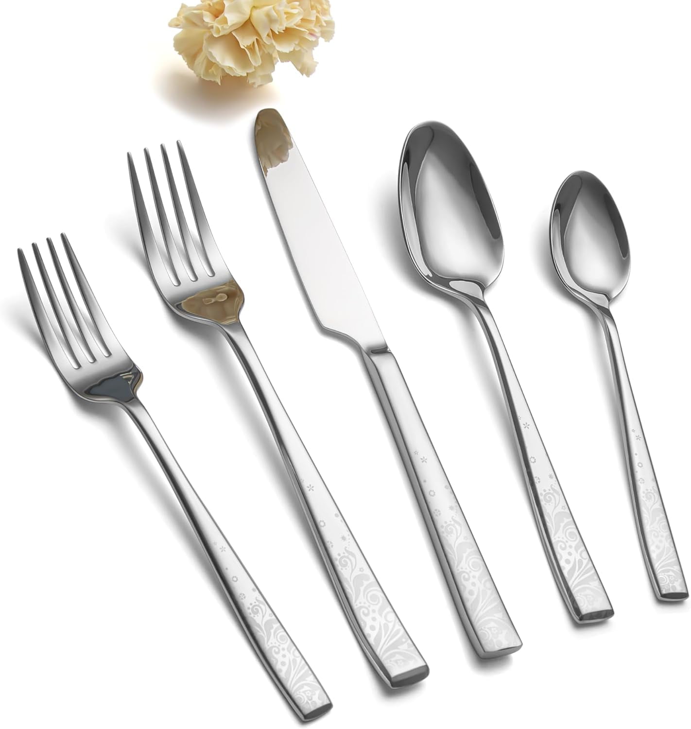 Matte Black Silverware Set, 40 Pieces High Quality Stainless Steel ...