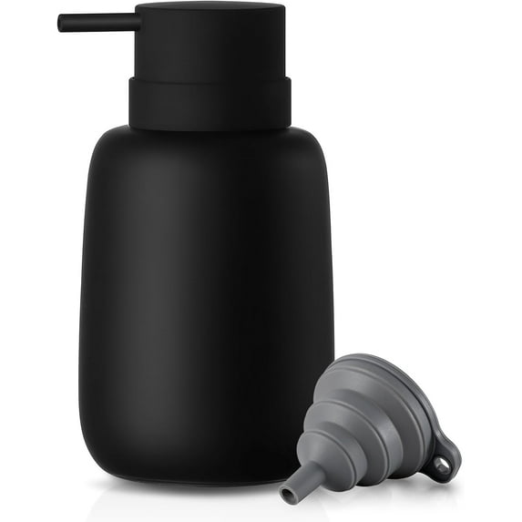 Matte Black Soap Dispenser Bathroom,Ceramic Soap Dispenser Lotion Pump ...