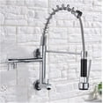 Matte Black Spring Kitchen Faucet Pull Down Sprayer Single Cold Water ...