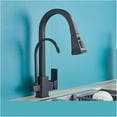 Matte Black Square Filtered Kitchen Faucet Pull Out 360 Rotation Hot ...