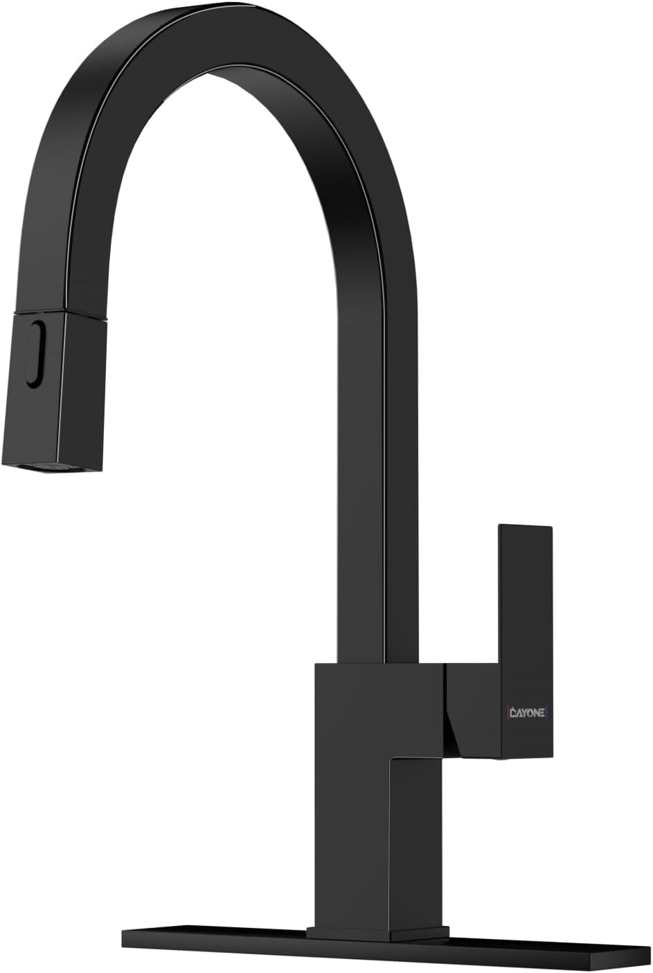 Matte Black | Square Kitchen Tap | Modern Pull-Out Kitchen Sink Tap w ...
