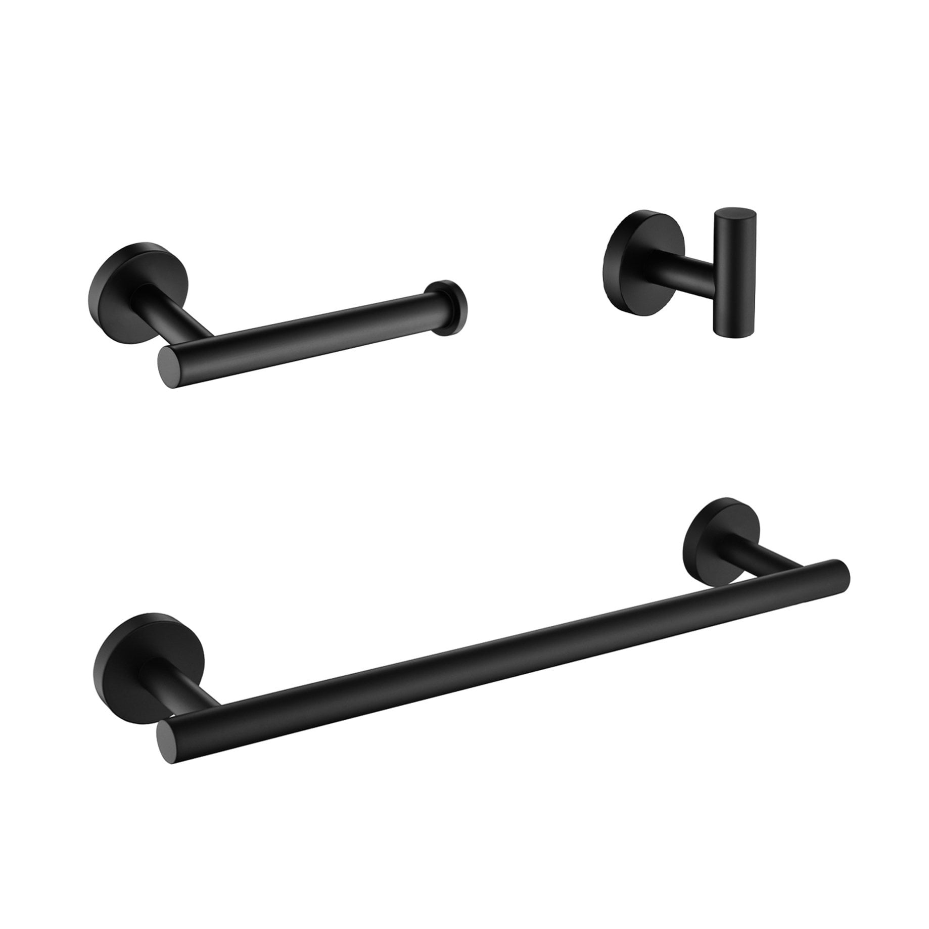 Matte Black Stainless Steel - Corrosion & Rust Resistant - Bathroom ...