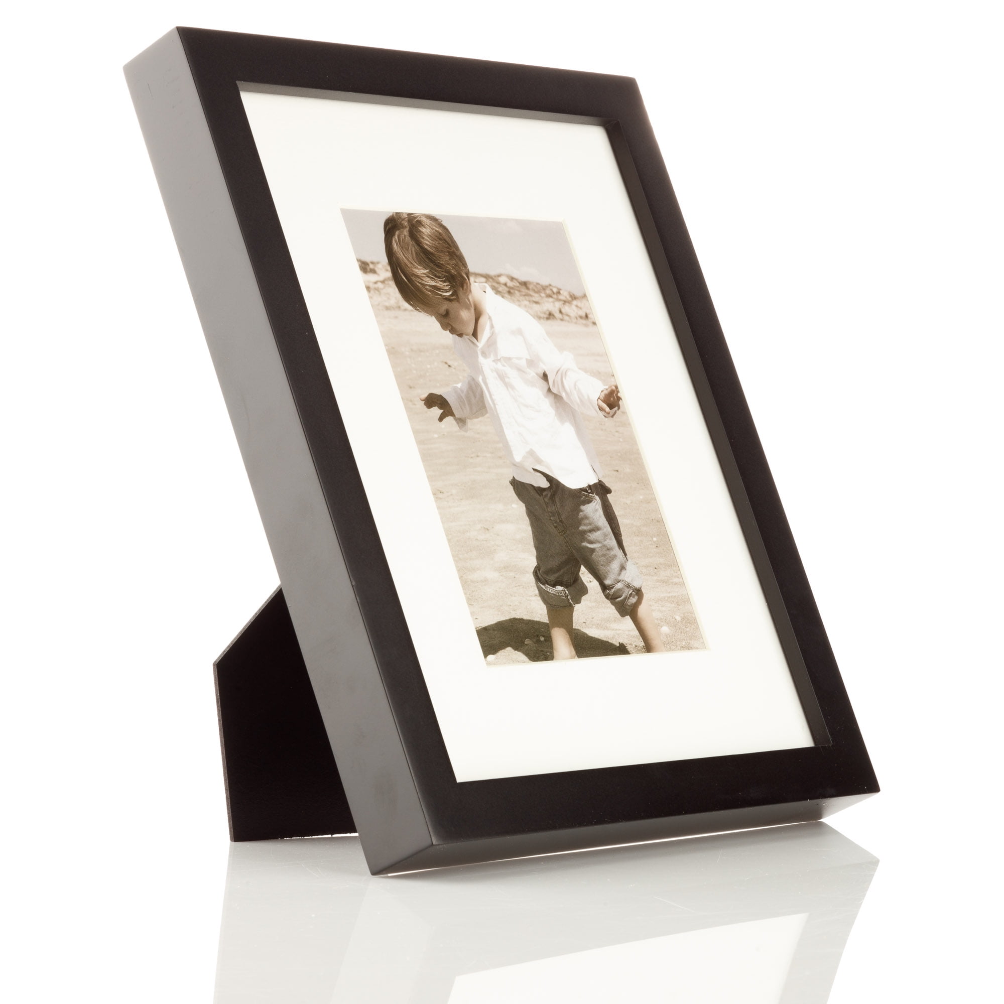 Matte-Black TRIBECA archival matted wood frame 8x10 5x7 by ARTCARE ...