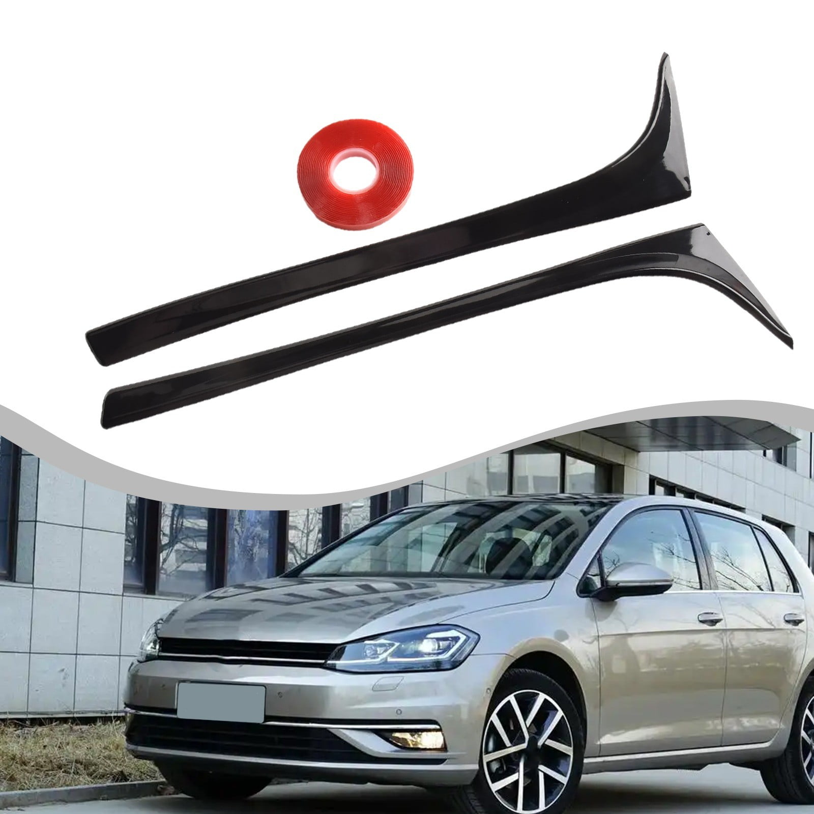 Matte black Tail Wing Rear Spoiler Side Wing Tape for Golf 7 MK7 14-18 ...
