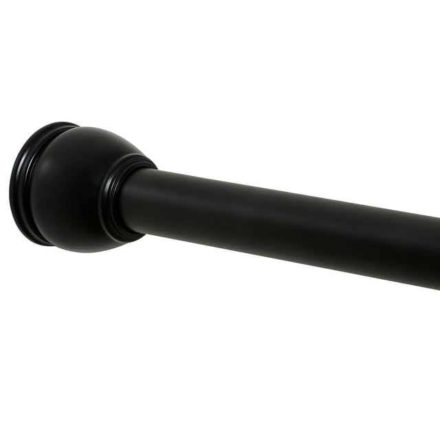 Matte Black Tension Shower Curtain Rod, 26" - 76", Zenna Home NeverRust ...