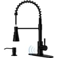 Matte Black Touchless Kitchen Sink Faucet with Pull Down Sprayer and ...