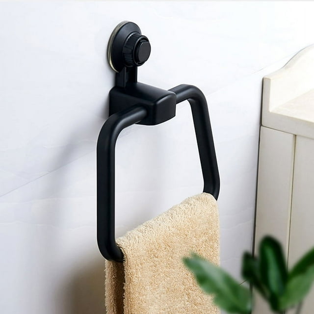 Matte Black Towel Ring - Hand Towel Holder for Bathroom Wall Mounted ...