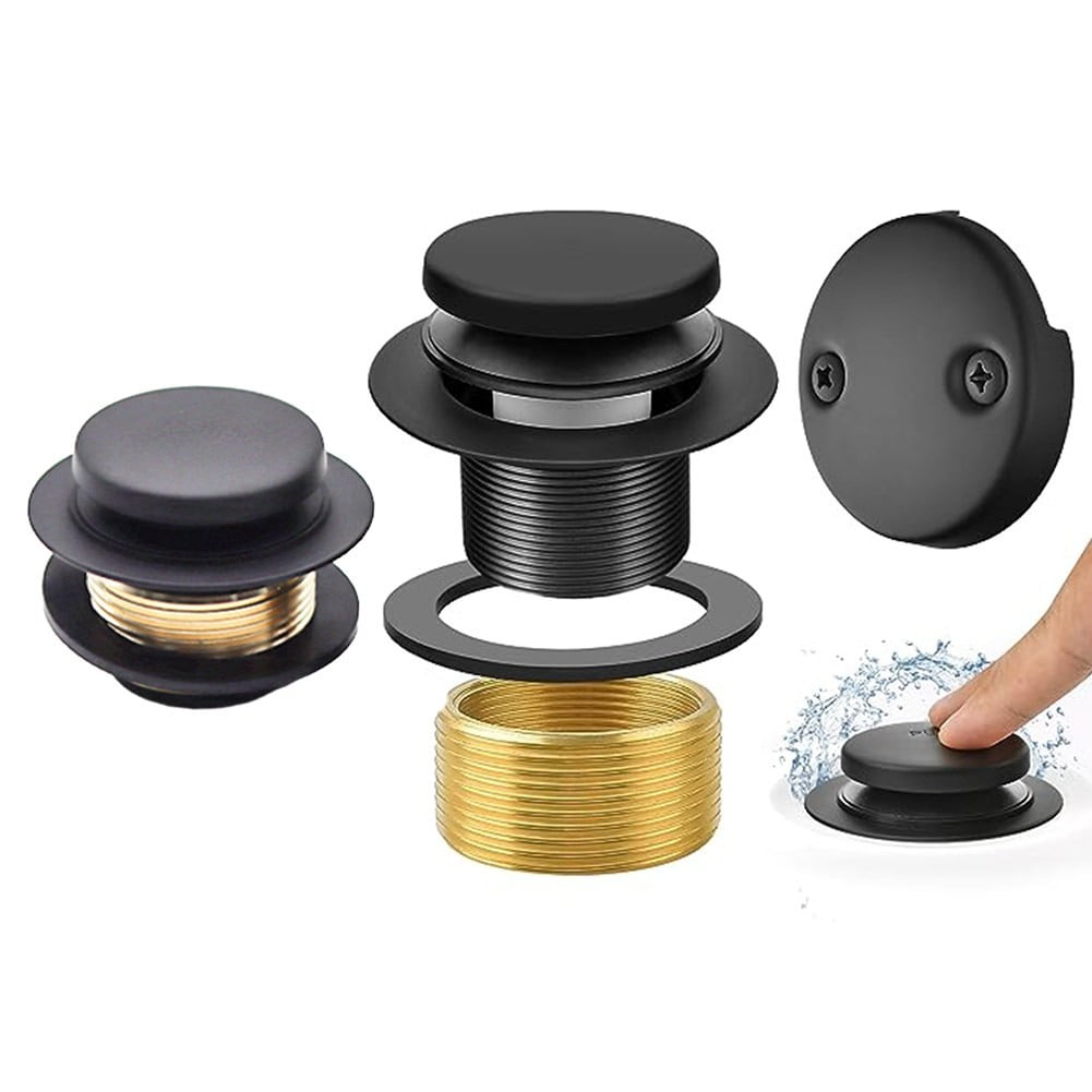 Matte Black Tub Drain Overflow Kit - Universal Bathtub Drain ...