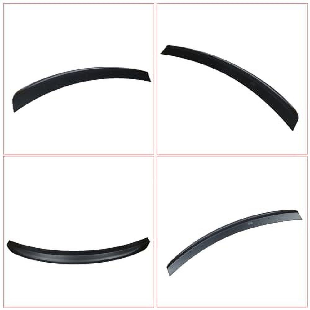 Matte Black Unpainted Plastic Trunk Lip Spoiler Rear Wing Replacement ...