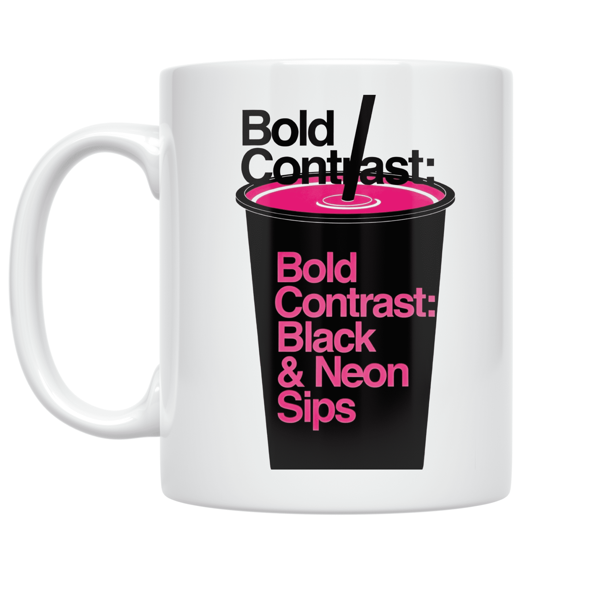 Matte Black and Neon Contrast - Modern Aesthetic Enthusiast - 11 oz ...