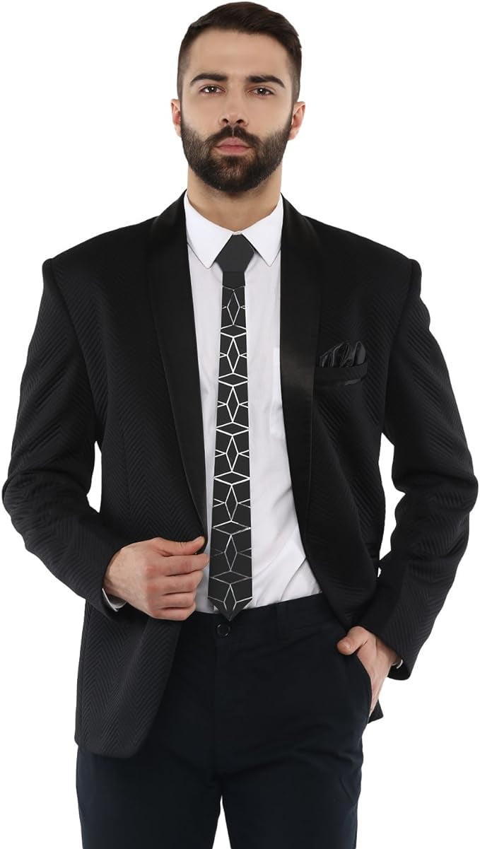 Matte Black geometric tech tie + 1 FREE Mystery Tech Tie - Walmart.com