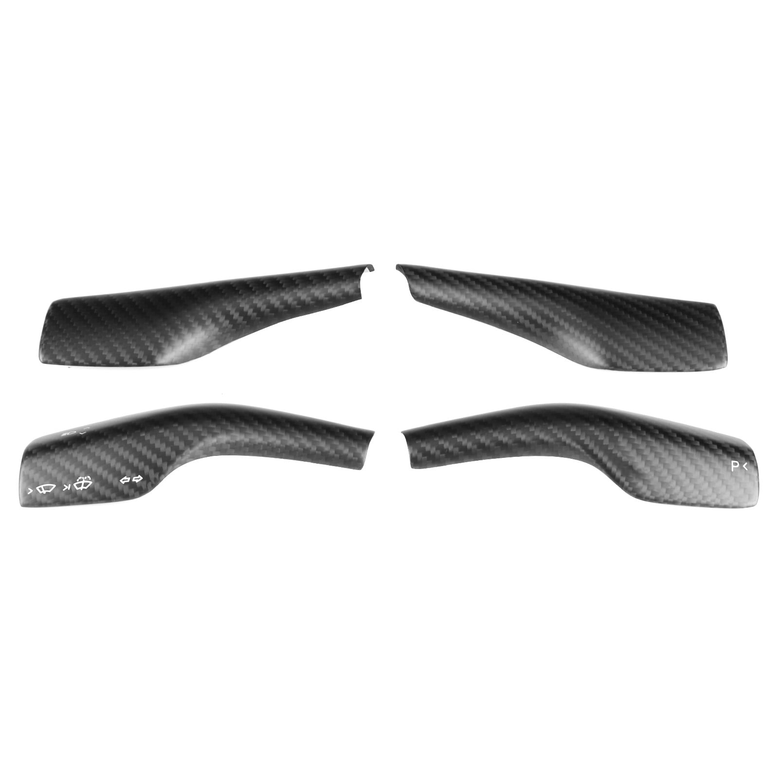 Matte Carbon Fiber Headlight Switch Trim and Paddle Shifter Cover Fit ...