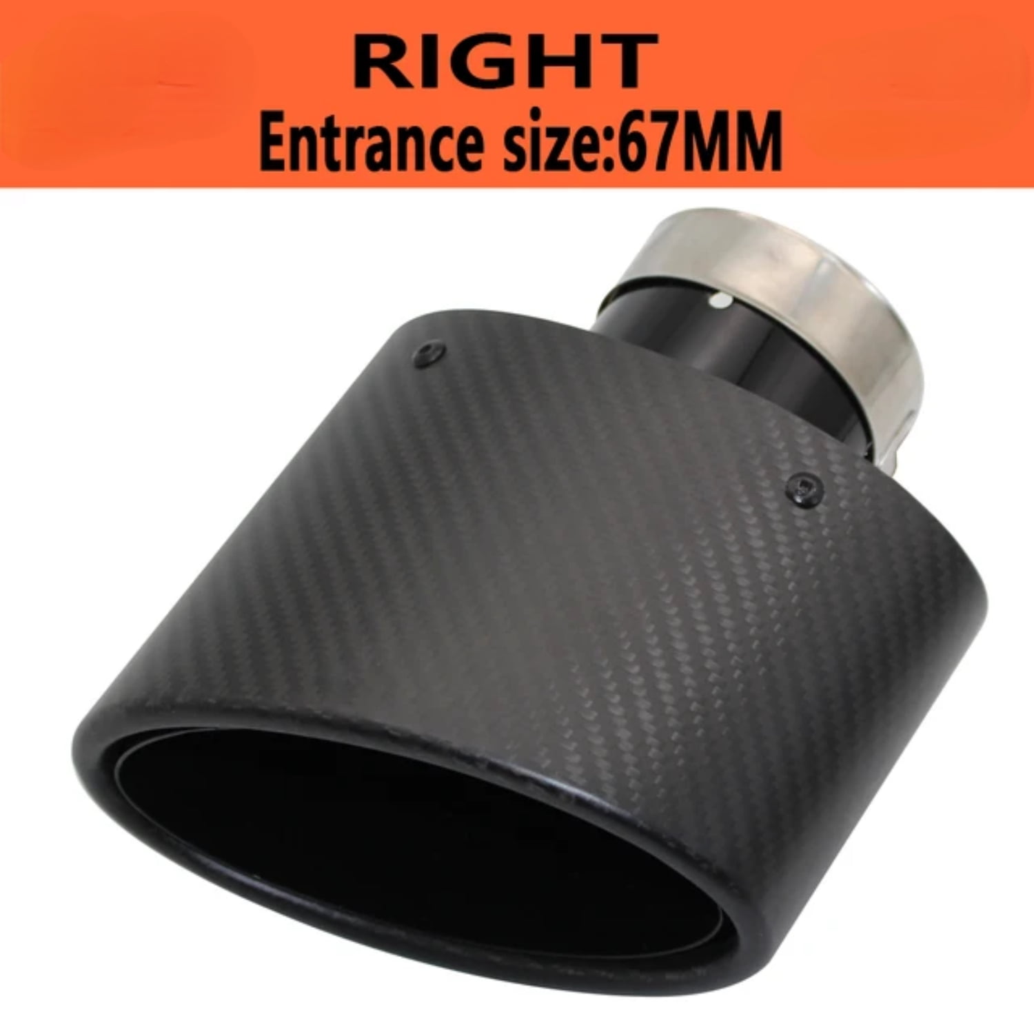 Matte Carbon Fiber Oval Muffler Tip - Stylish Car Exhaust Pipe ...