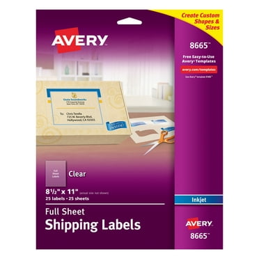 Matte Clear Easy Peel Mailing Labels W/ Sure Feed Technology, Inkjet ...