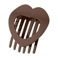 Matte Color PC Flat Grip Clip Heart-shaped Hair Clip Duckbilled Clip ...
